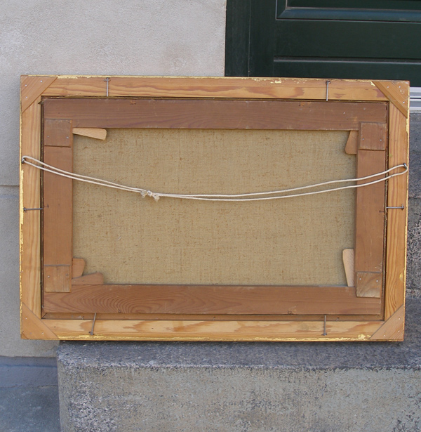 Carl Lund ( Danish, 1857) Village landscape with telegraph pole. Dated ...